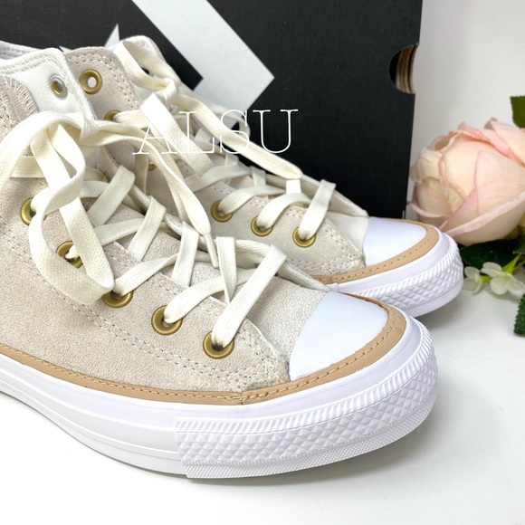 Converse | Shoes | Converse Chuck As Suede High Top Vintage Cream W ...